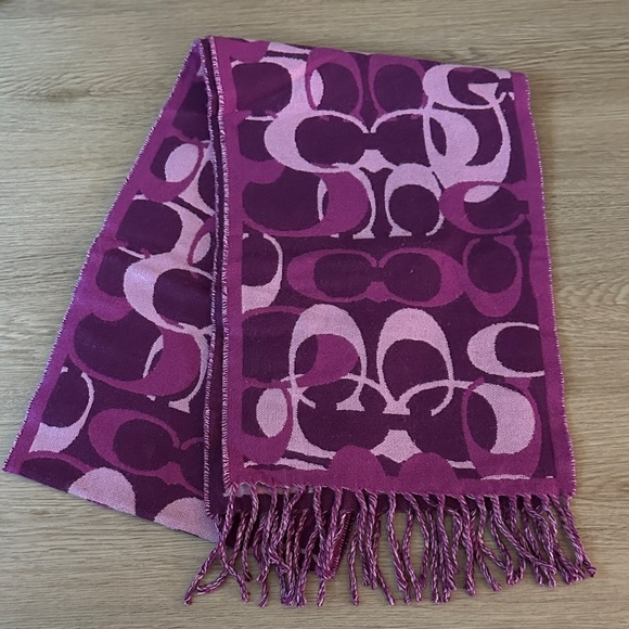 Coach | Accessories | Coach 0 Merino Wool Reversible Scarf Shawl ...